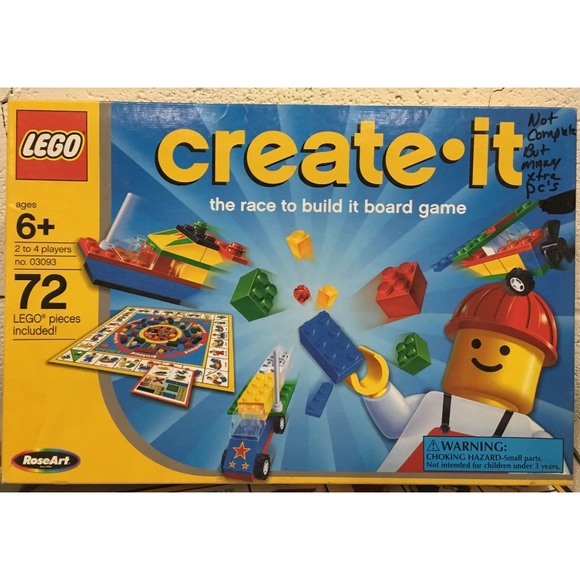 Lego | Toys | Vintage Lego Create It Board Game The Race To Build It ...